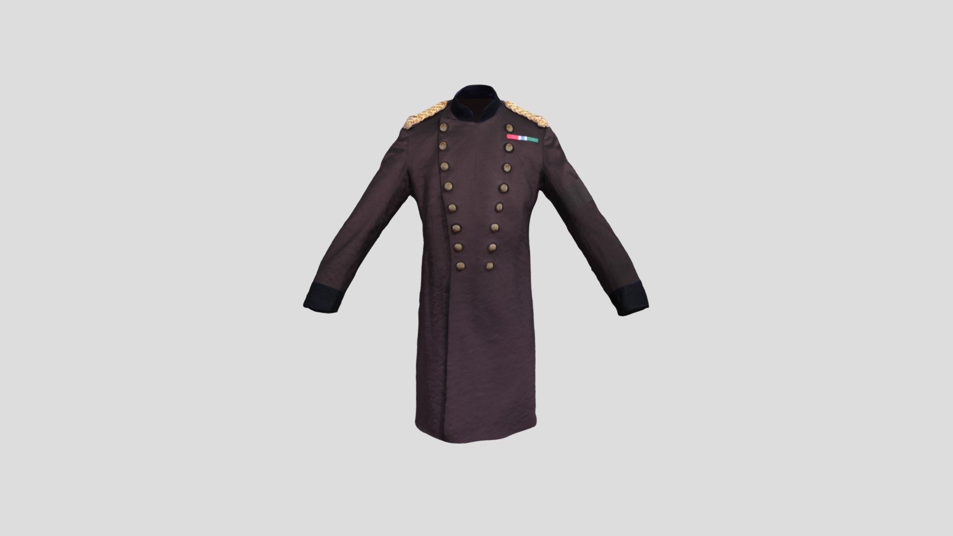 Brigadiers Great Coat with Braid- 1896 - 3D model by musecornishlife ...