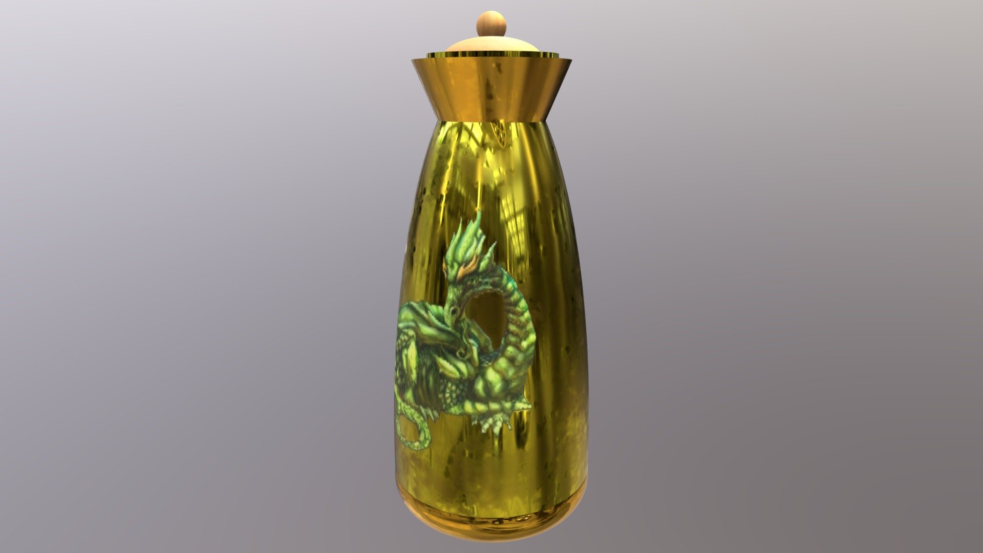 Golden Chinese Pot - Download Free 3D model by Gagana Geesara Perera ...