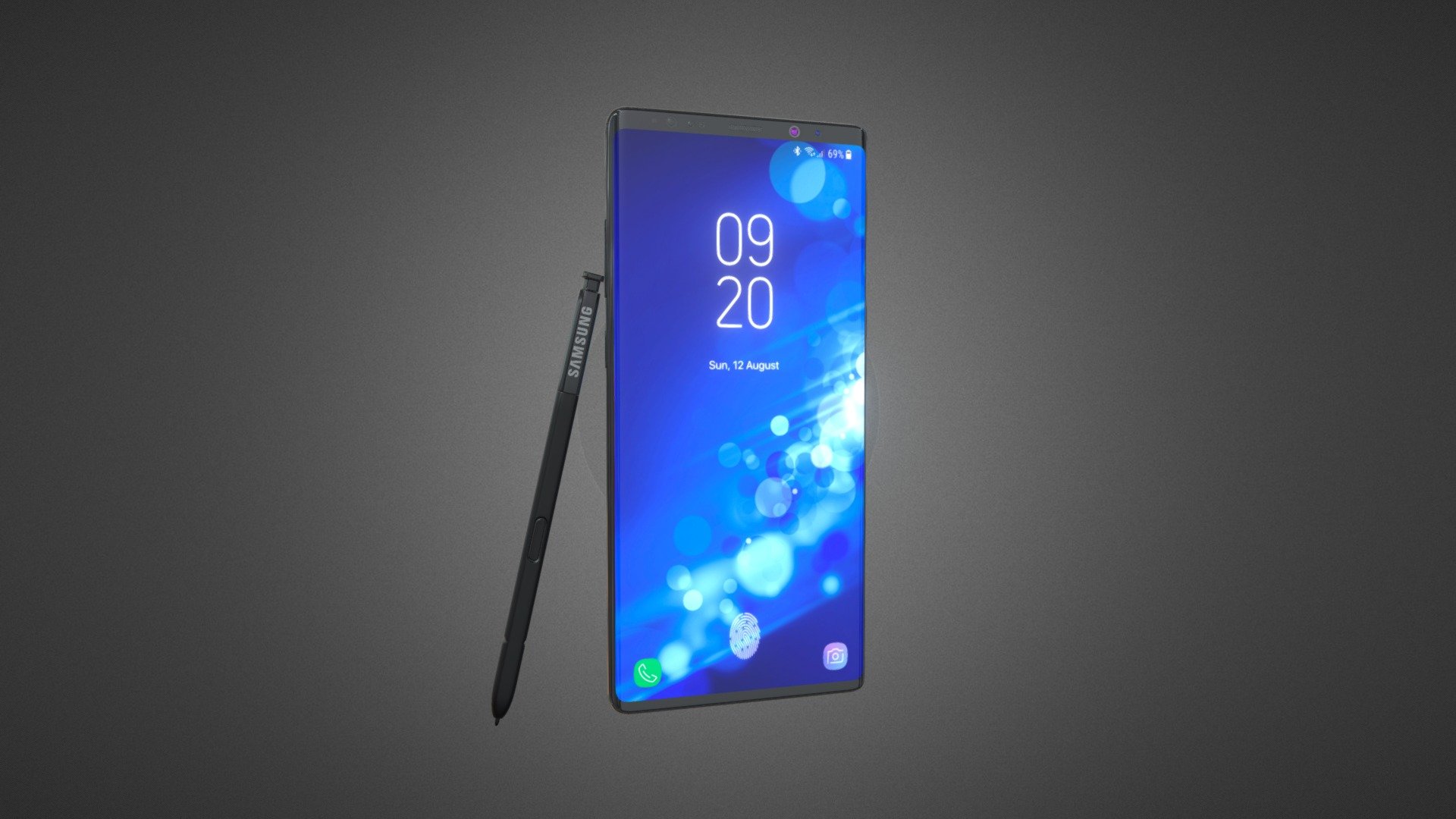 Samsung Galaxy Note 9 Black Concept - Buy Royalty Free 3D model by ...