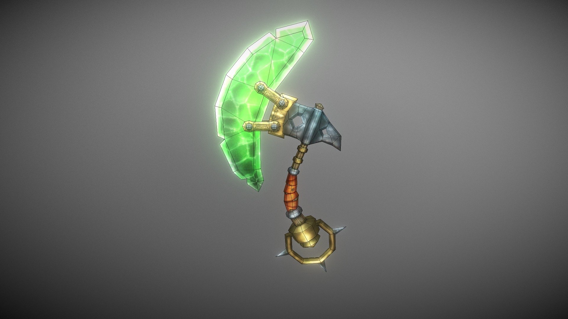 Emerald Axe - 3D model by waywardartco [1581296] - Sketchfab