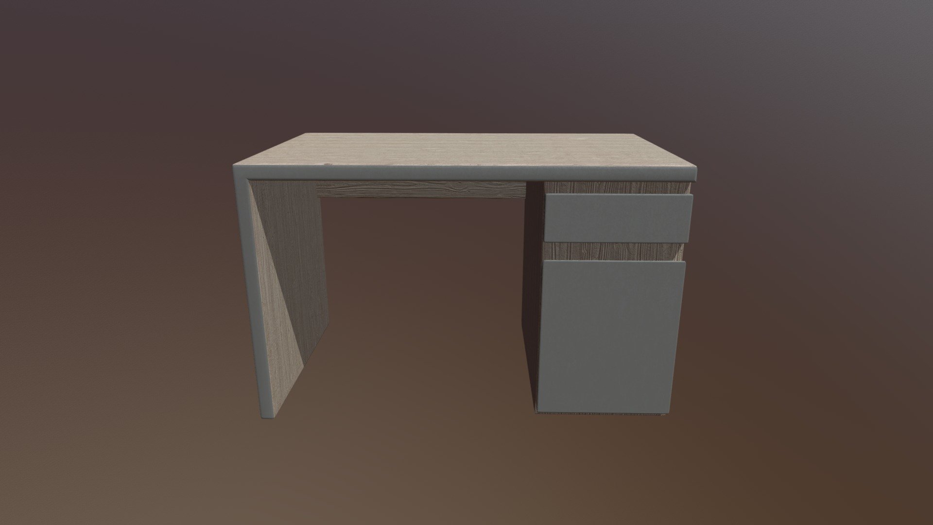 Modern Wooden Desk - 3D model by Paulina Jarosz (@paulina.jarosz ...