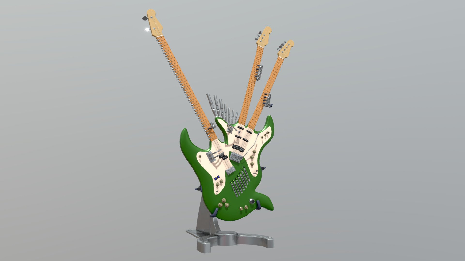 Animusic; Tri-Necked Guitar (Future Retro) - Download Free 3D model by Heataker [1583b3f ...