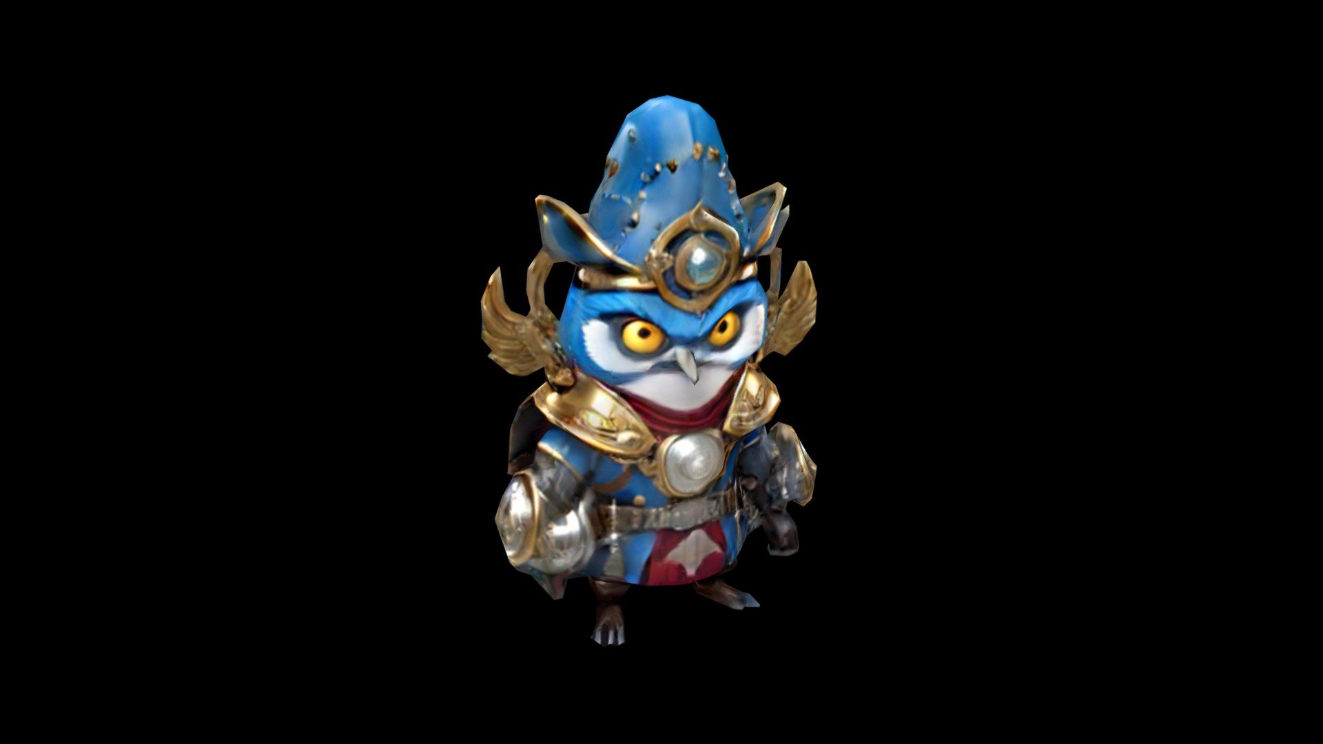 A Blue Owlette soldier, fully equipped for battl - Download Free 3D ...