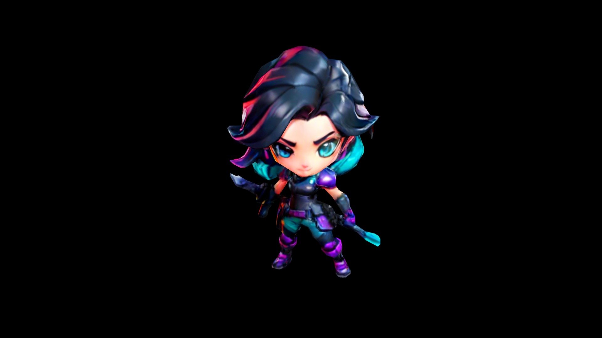 Anime Style Avatar This is an abstract digital a - Download Free 3D ...