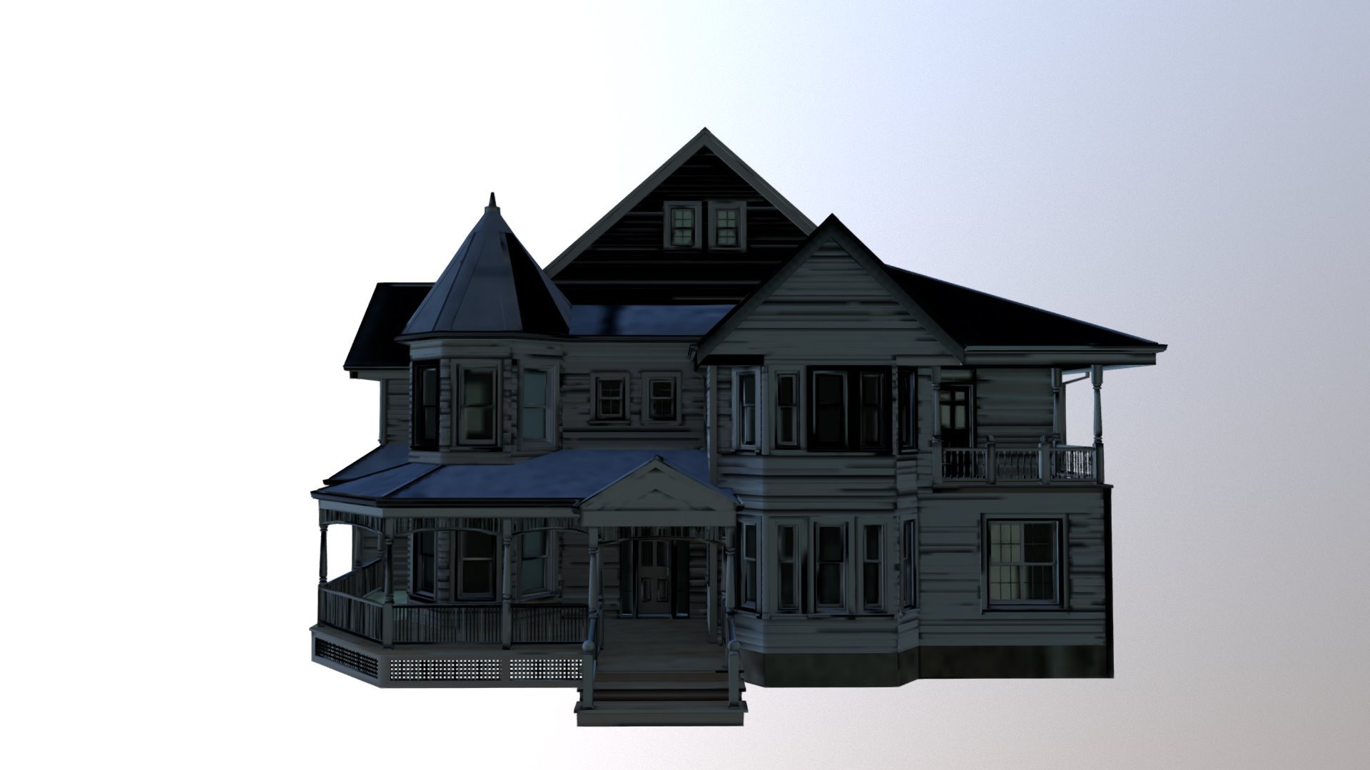 Victorian House - 3D model by alstonecaillier [158da12] - Sketchfab