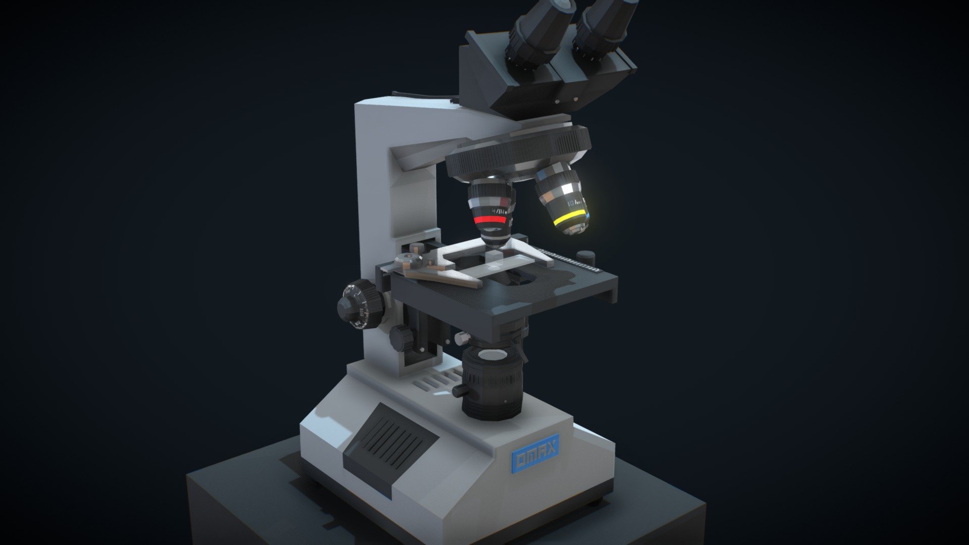 Omax Binocular Compound Microscope MadeWthBlocks - 3D model by 3Donimus ...
