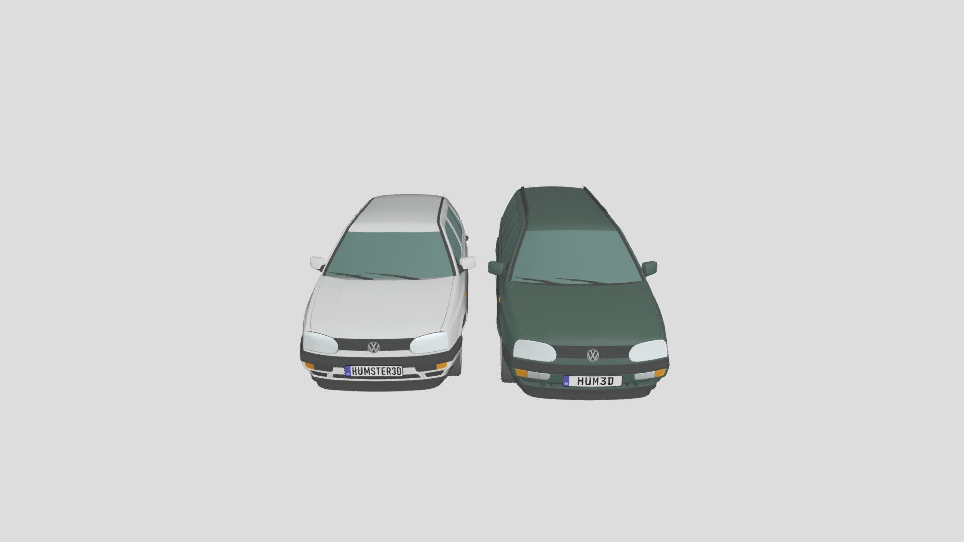Volkswagen Golf III Variant And Hatchback - Download Free 3D model by ...