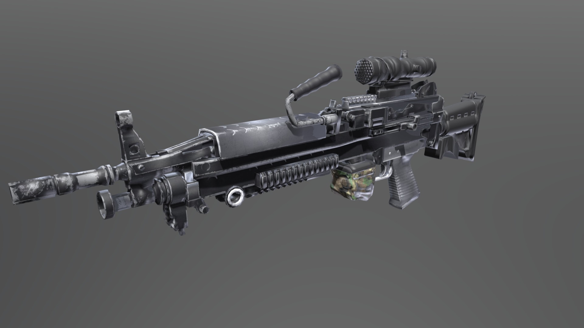 M249 Machine Gun - 3D model by IagoLunardy [1593baa] - Sketchfab