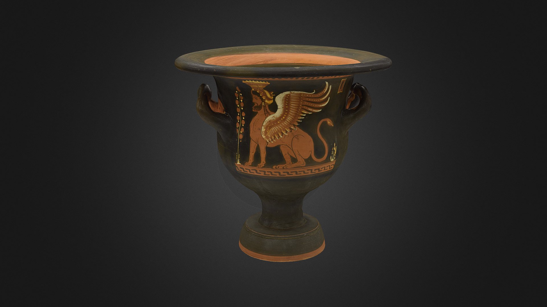 Krater mit dem Sphinx - 3D model by kuhbusch [1594f4f] - Sketchfab