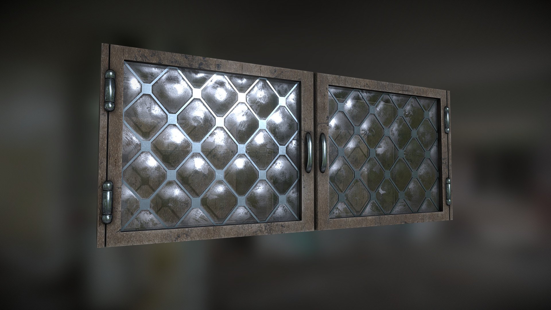 Old medieval wooden hanging locker - Download Free 3D model by ...