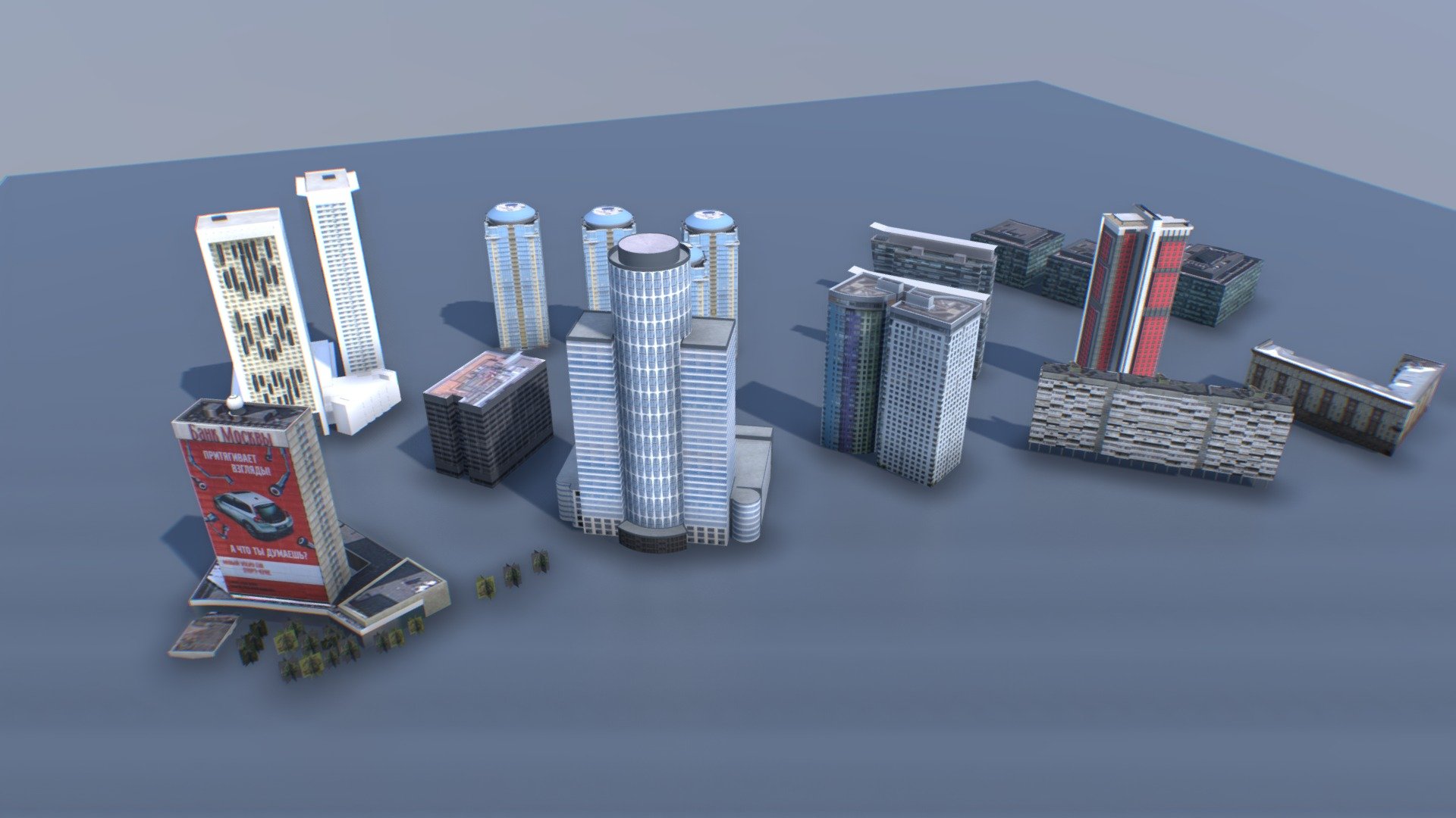 Moscow Buildings Set 02 - Download Free 3D model by 𝖟𝖙𝖗𝖟𝖙𝖗 (@ztrztr3 ...