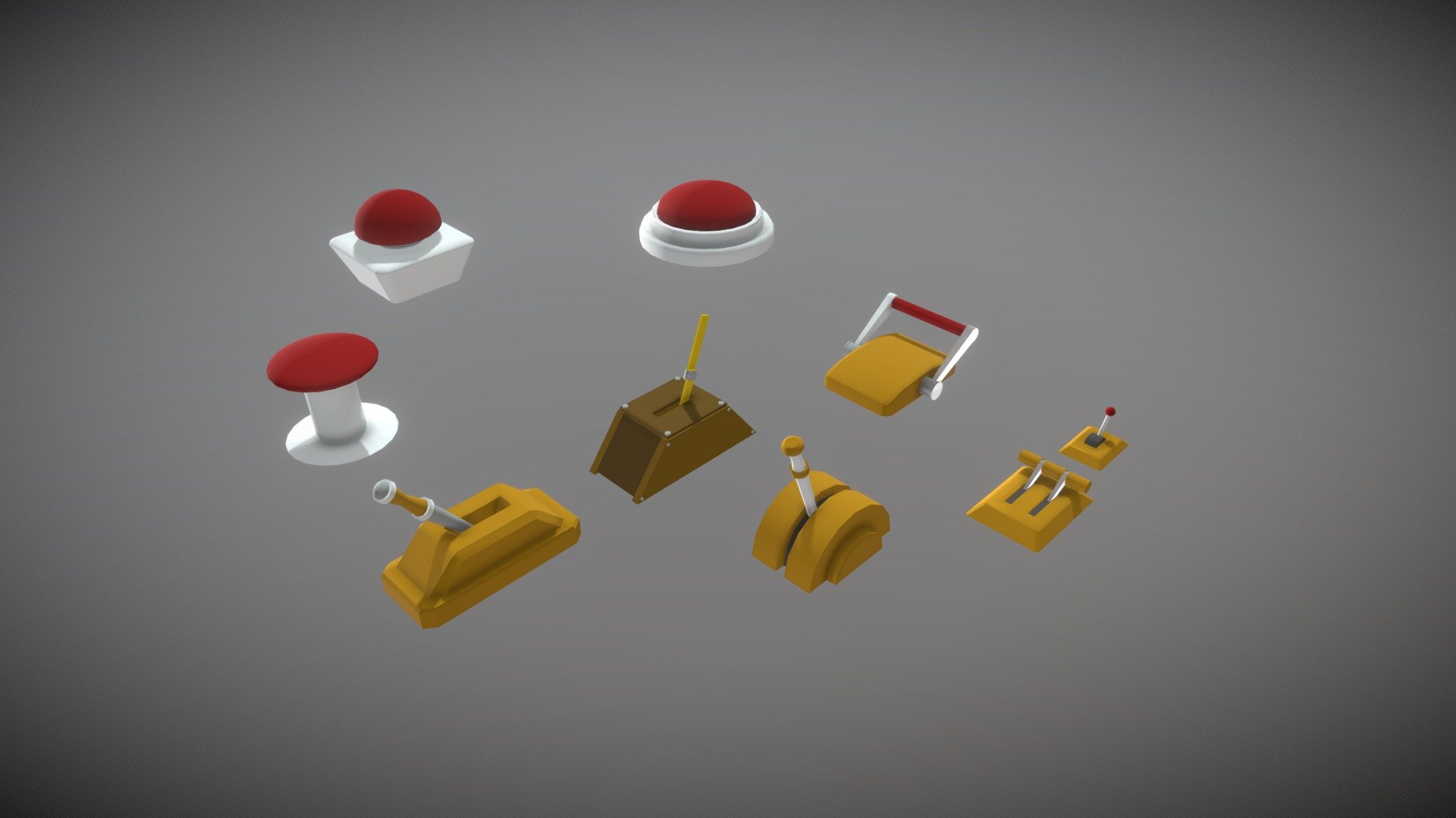 Levers & Buttons - 3D model by geoffryb [15983e0] - Sketchfab