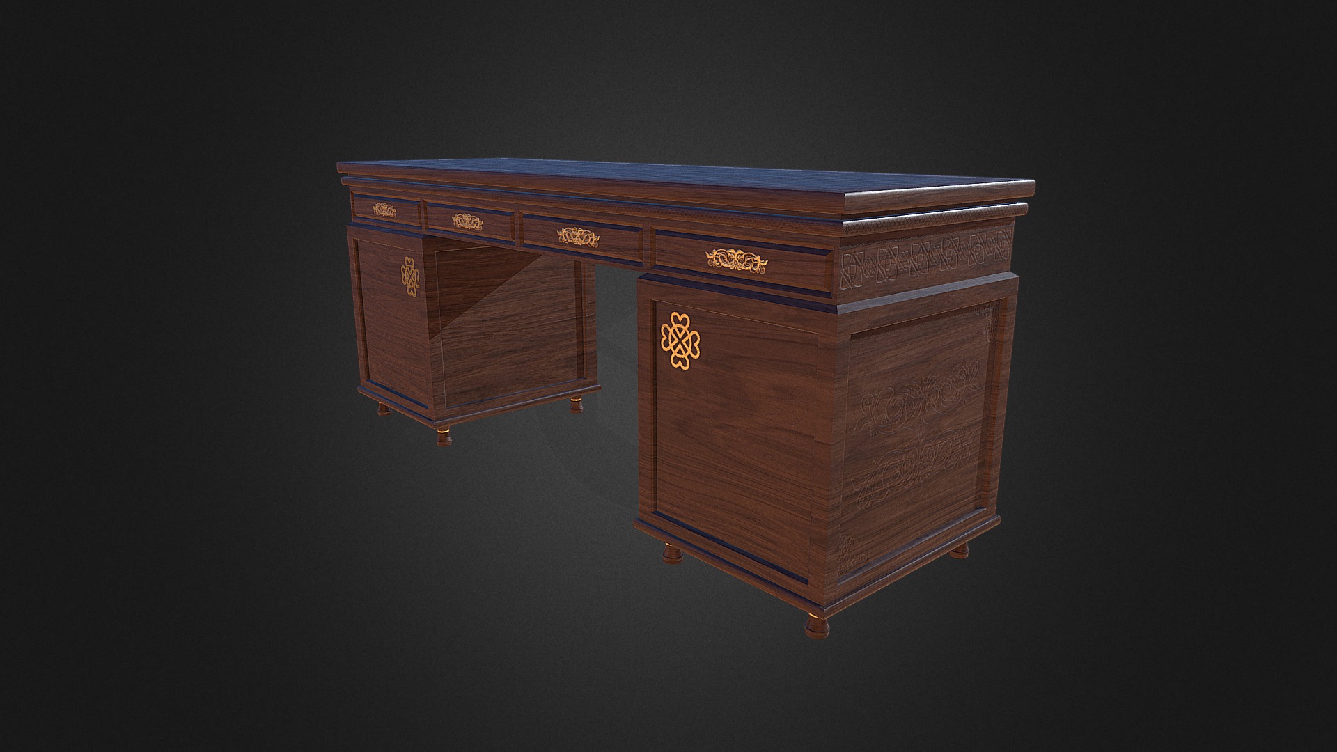Old Desk - Download Free 3D model by Maxence Rouillet (@maxencerouillet ...
