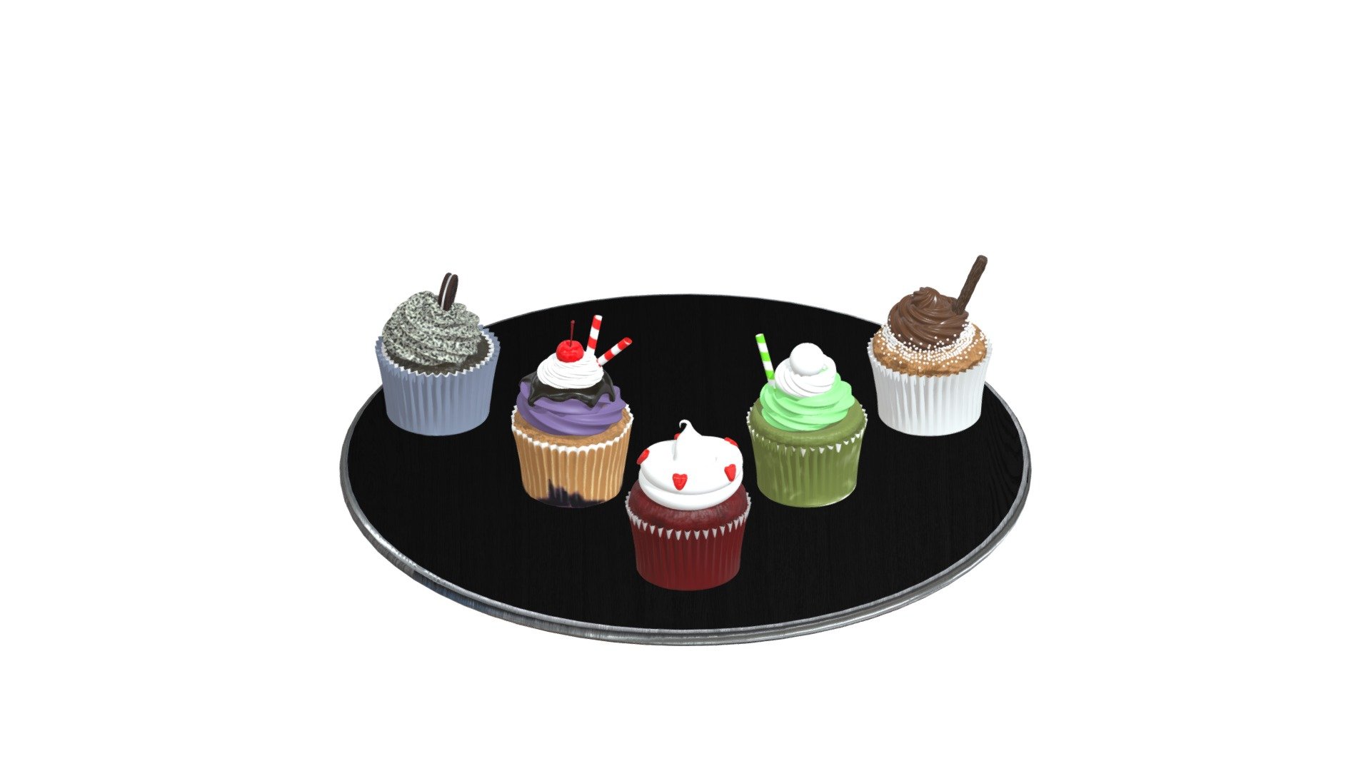 Cupcakes - 3D model by lagrima_perlada [159b136] - Sketchfab