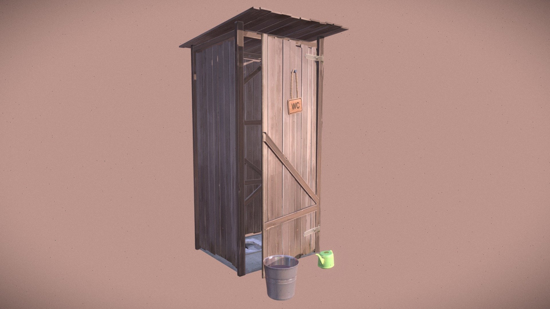 Outdoor toilet / latrine /Wc - Download Free 3D model by 99 NAMES (@99 ...