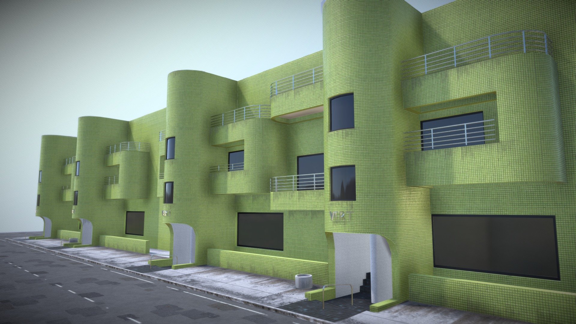 Vert Akimoto Japanese avocado building - Buy Royalty Free 3D model by ...