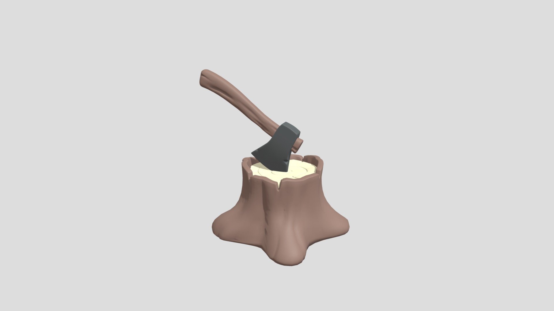 Tree Stump And Axe - Download Free 3D model by Adeel Qadir ...