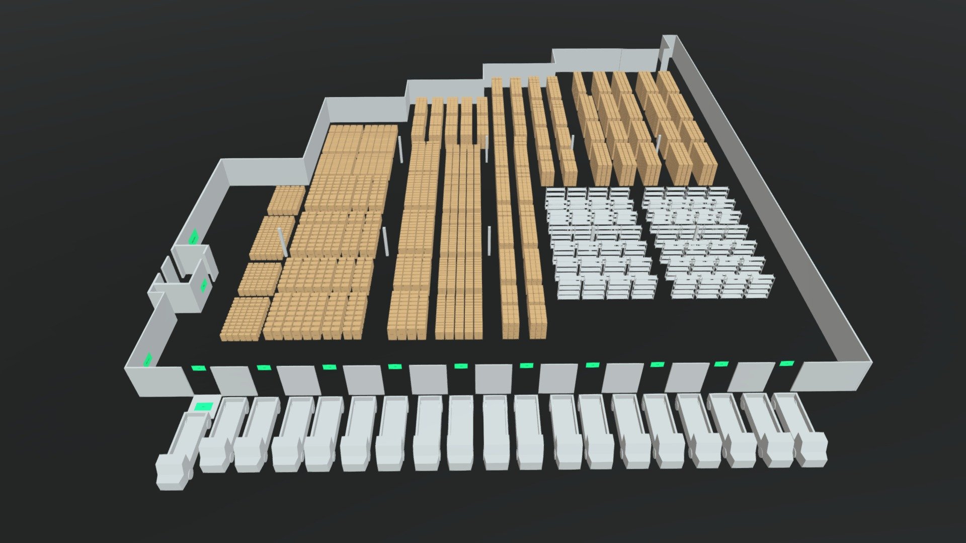 Warehouse plan - 3D model by aakash_harikumar [15a4768] - Sketchfab
