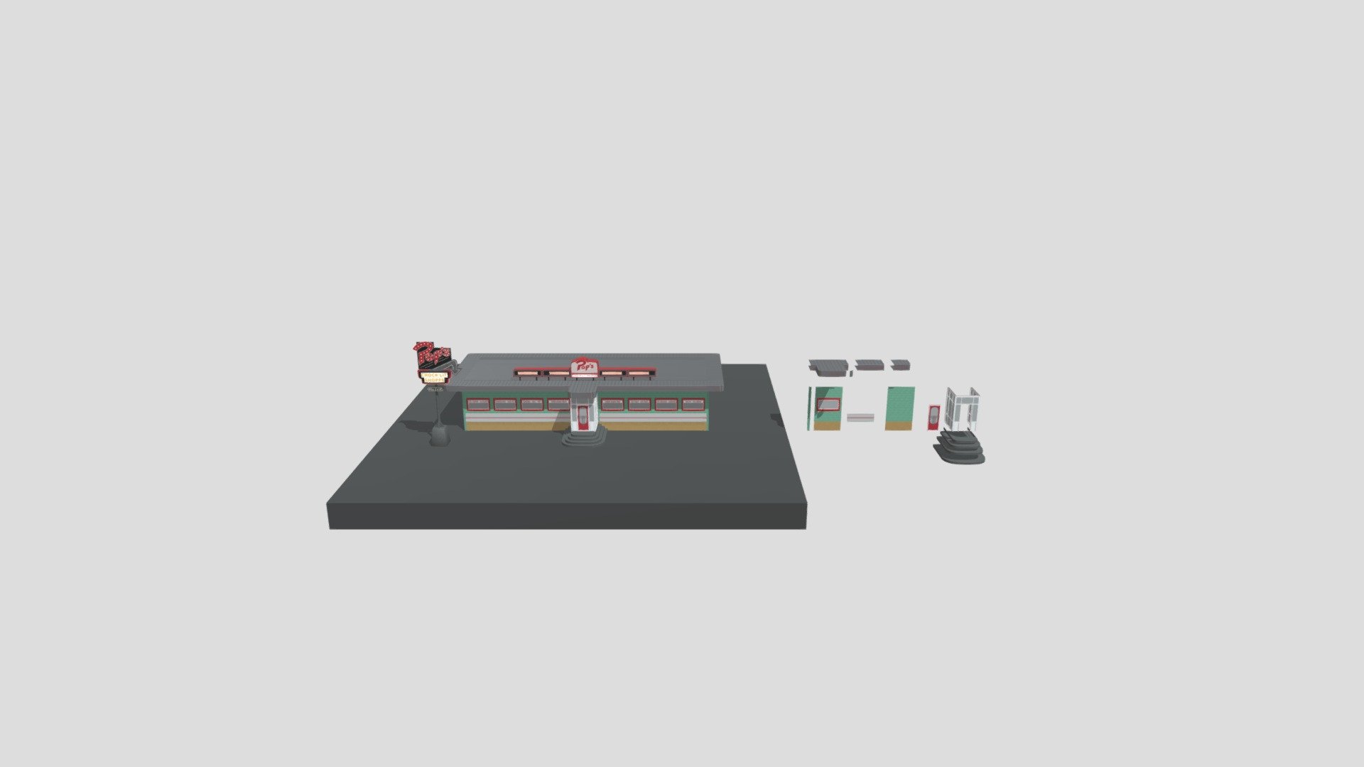 Pops Chocklit Shoppe - modularity - 3D model by leissiame [15aa015 ...