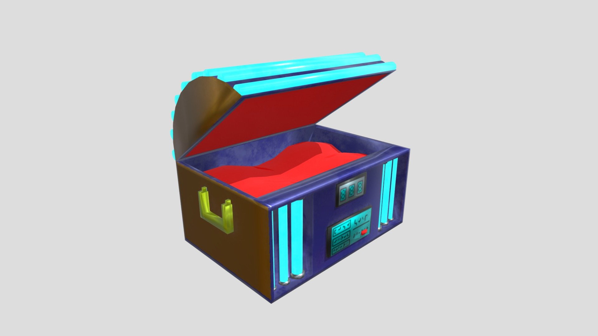 Low Poly Synthwave 3D Chest - 3D model by MercioDeComercio [15ade26 ...