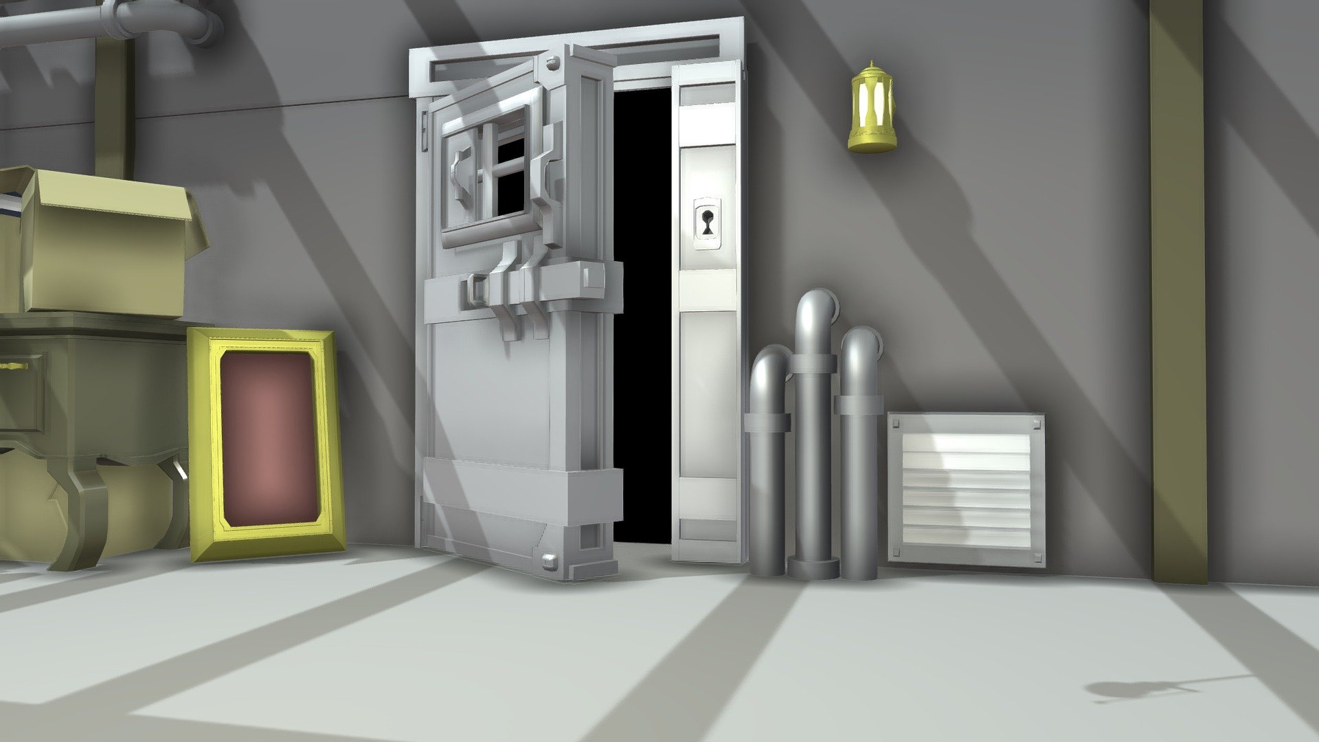 Basement- Animated - Download Free 3D model by CurlyFryWhy [15af9e7] - Sketchfab