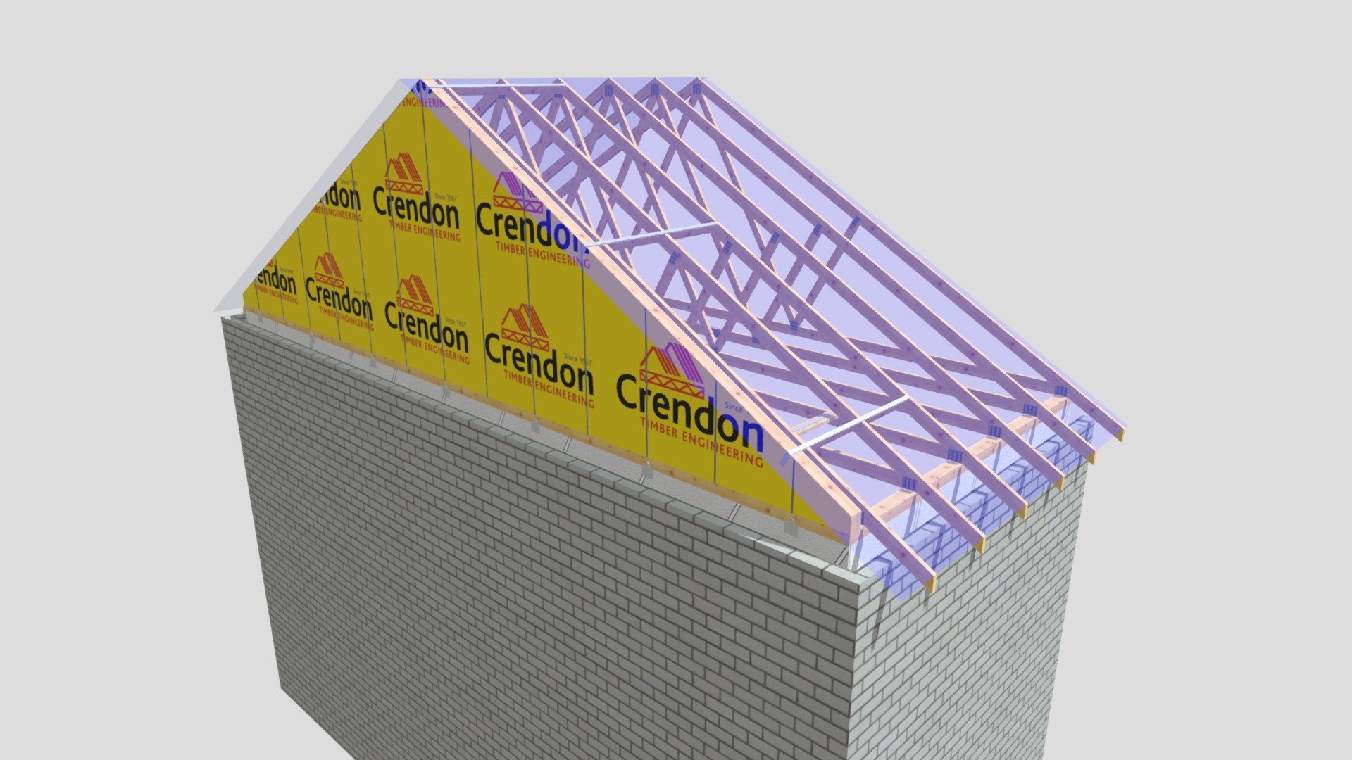 Gable Restraint System - 3D model by Crendon Timber Engineering ...