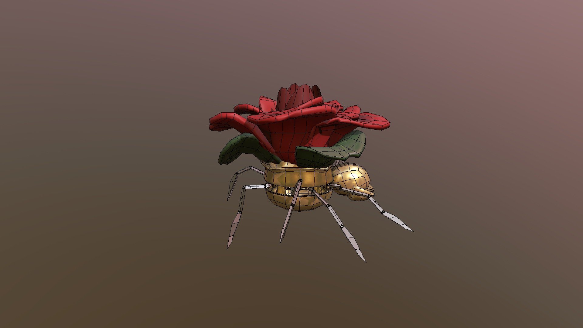 Spider Rose-bot - 3D model by MossyBeigh [15b045e] - Sketchfab