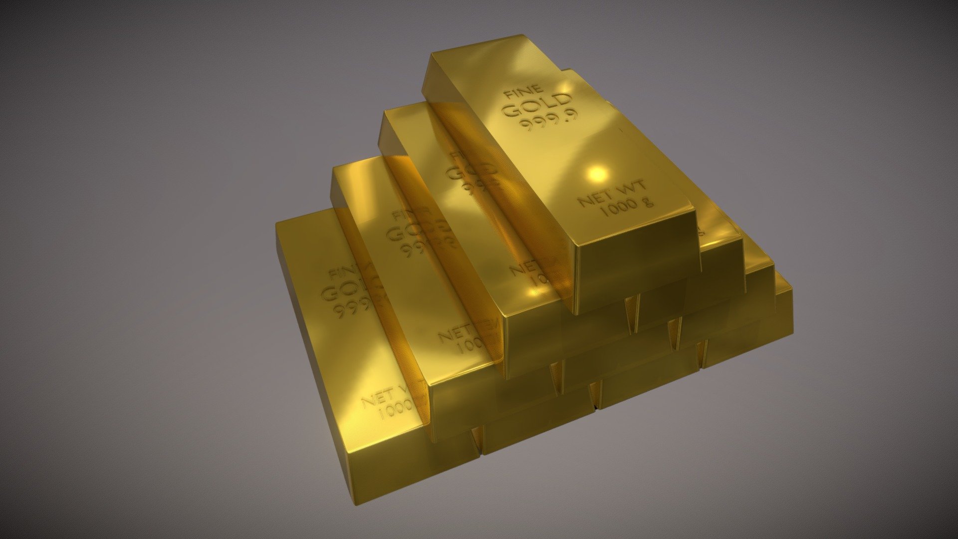 Gold Ingot - 3D model by Paperplane [15b309a] - Sketchfab
