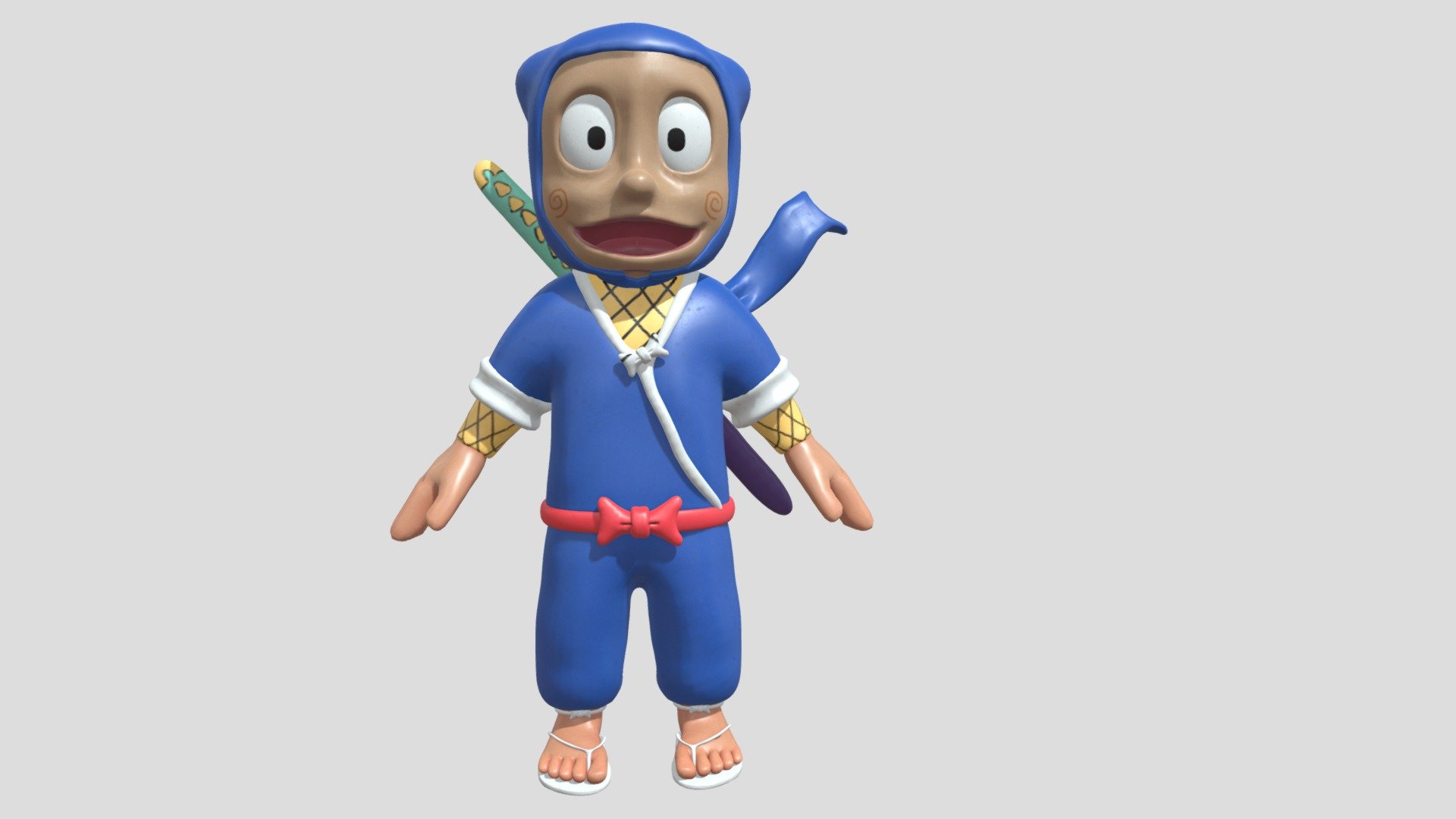 Ninja Hattori-kun - Buy Royalty Free 3D model by arshad irfan ...