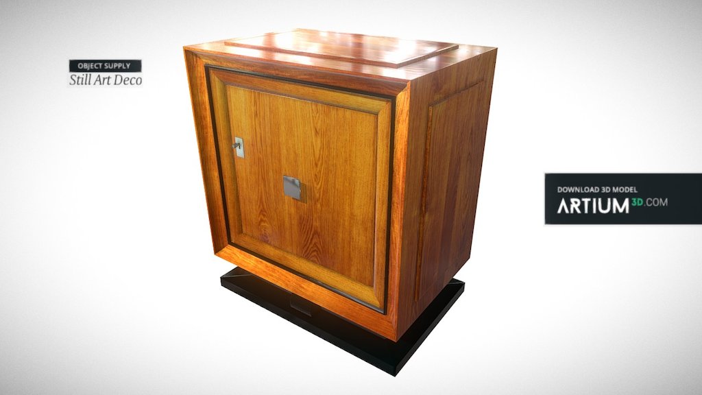 Commode - Bar case – Art Deco style - Buy Royalty Free 3D model by ...