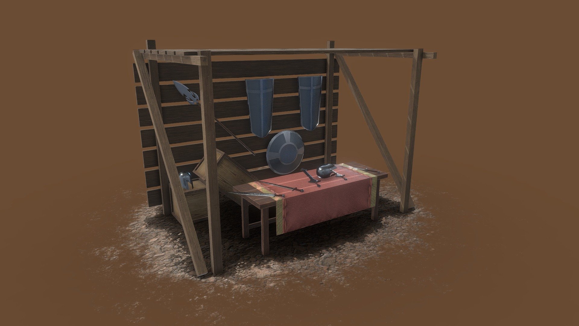 Medieval Market Stall Assets 3/4 - Download Free 3D model by Uğur ...