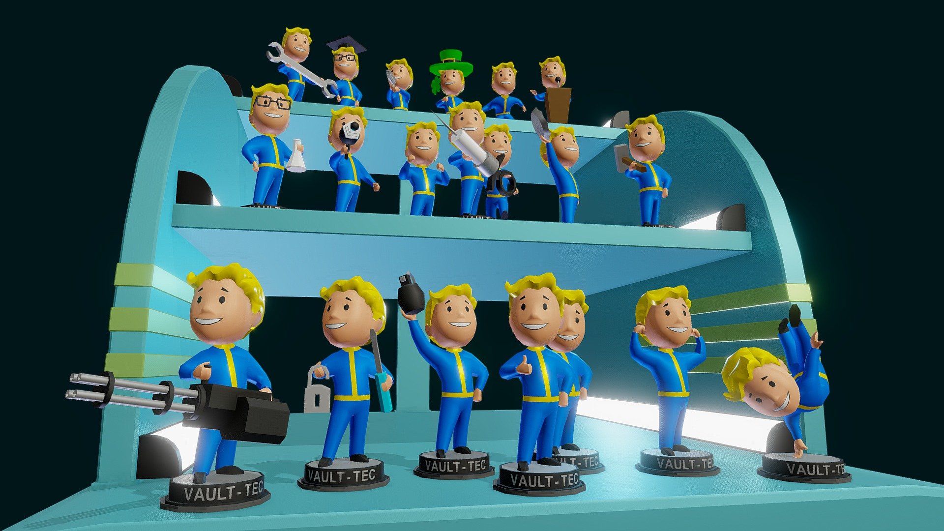 Fallout vault-boy display - Download Free 3D model by LocoPixel ...