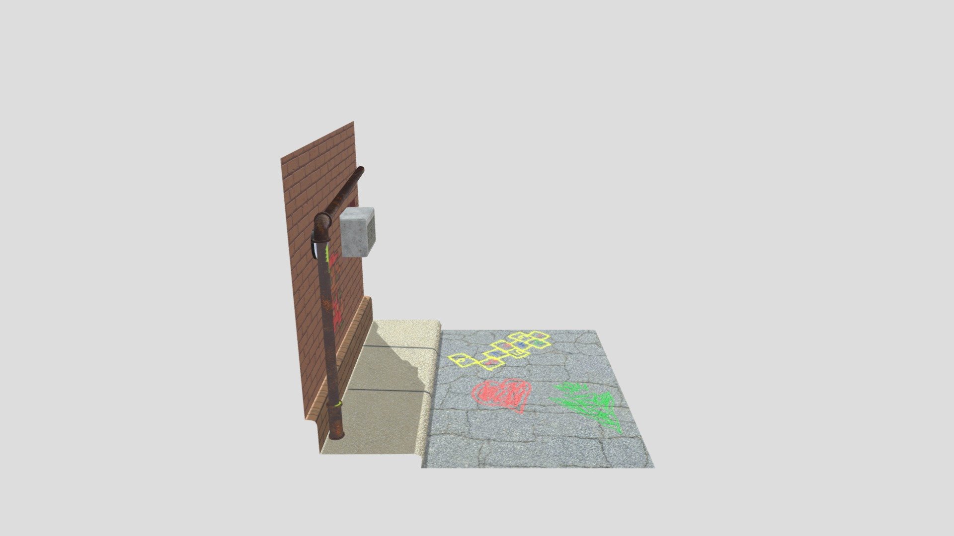 Alleyway - 3D model by TalynE [15bea4c] - Sketchfab