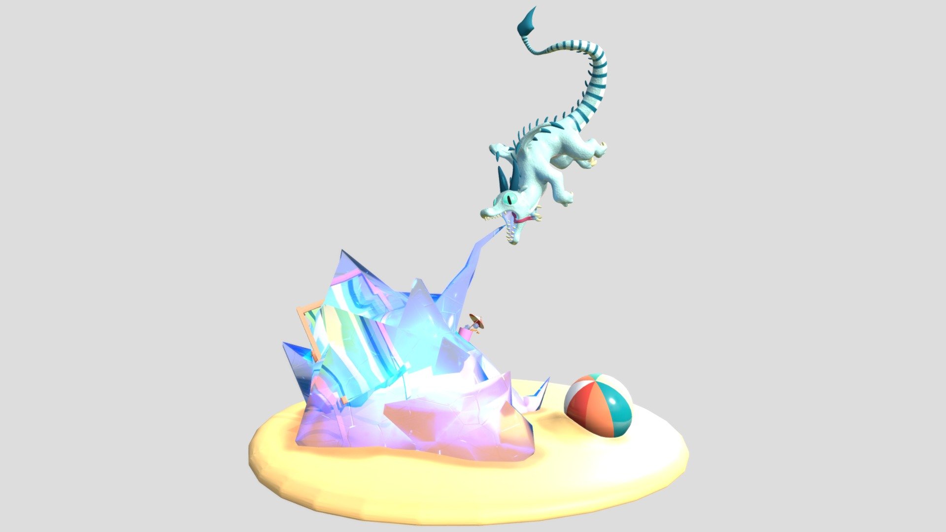 Ice Dragon - 3D model by OonaL [15c168a] - Sketchfab
