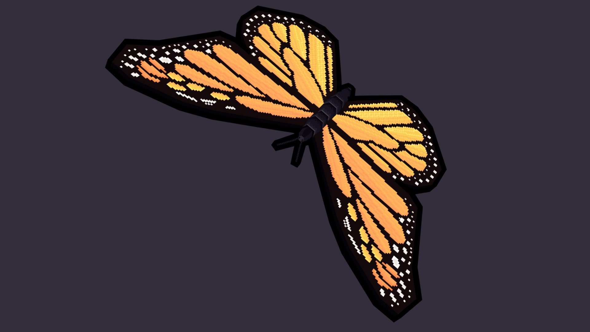 Butterfly -Toonnel Raiders- - 3D model by Bysamy [15c271d] - Sketchfab