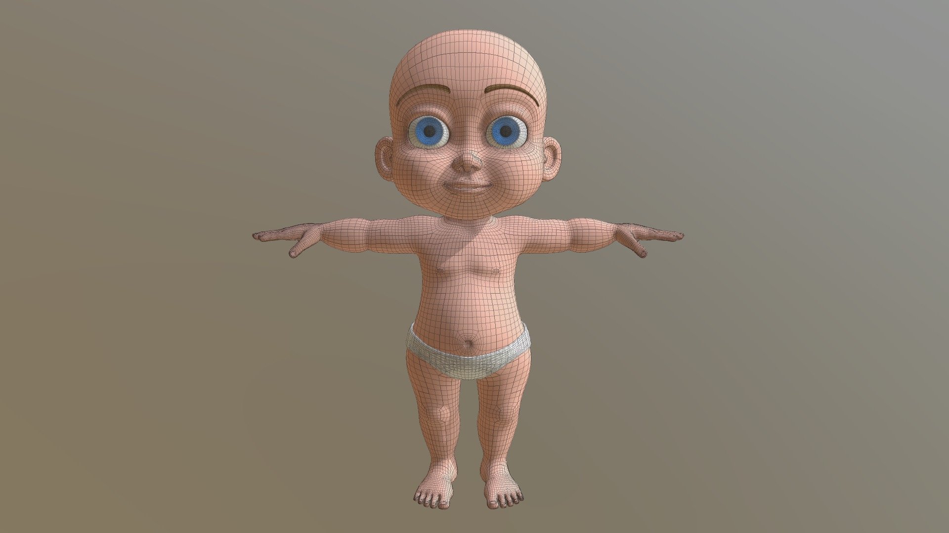Baby Character - 3D model by ksenniart [15c275c] - Sketchfab