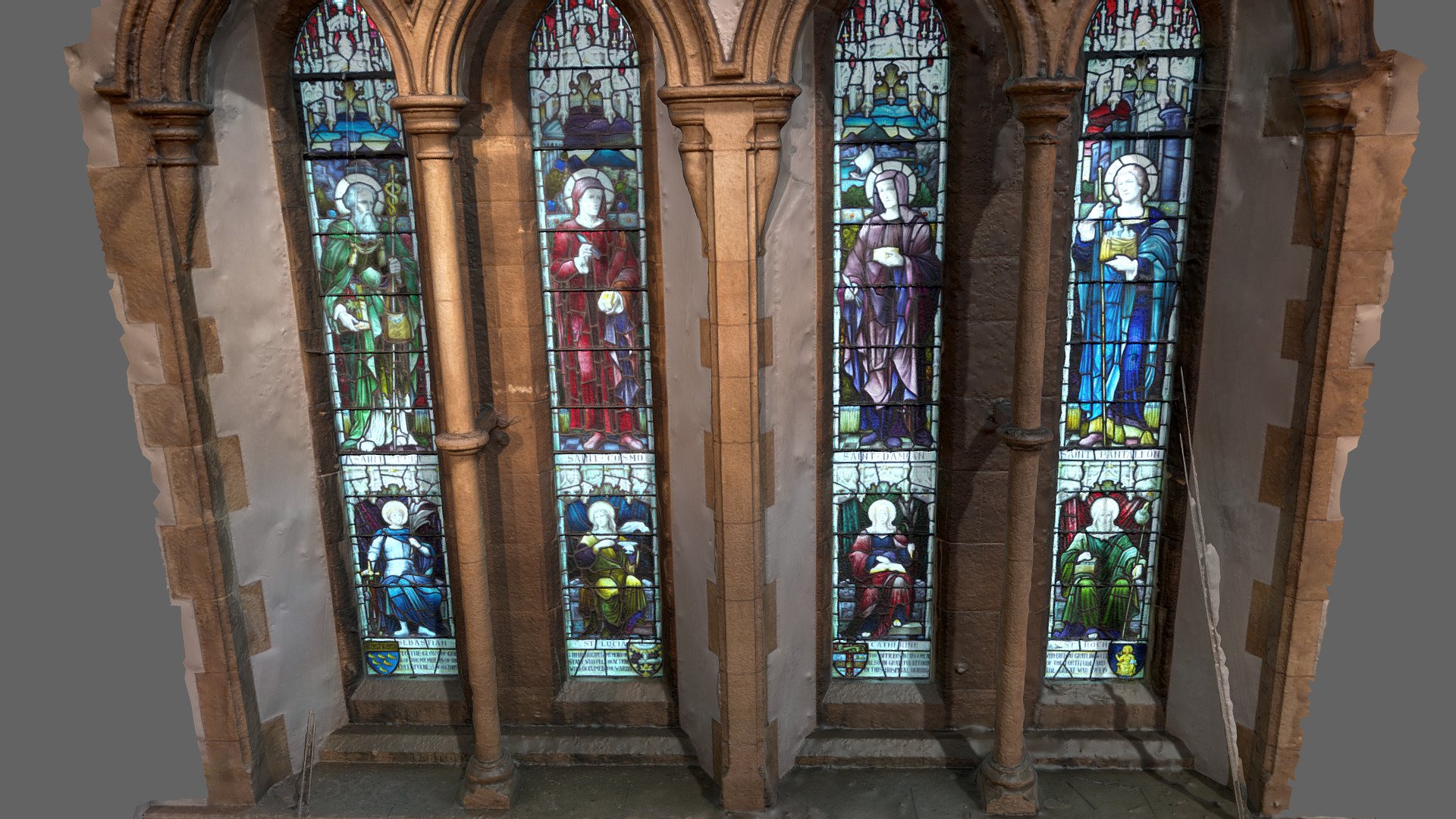 Graylingwell Chapel West Windows - 3D model by Arena 360 (@www.arena360.co.uk) [15c5b97] - Sketchfab