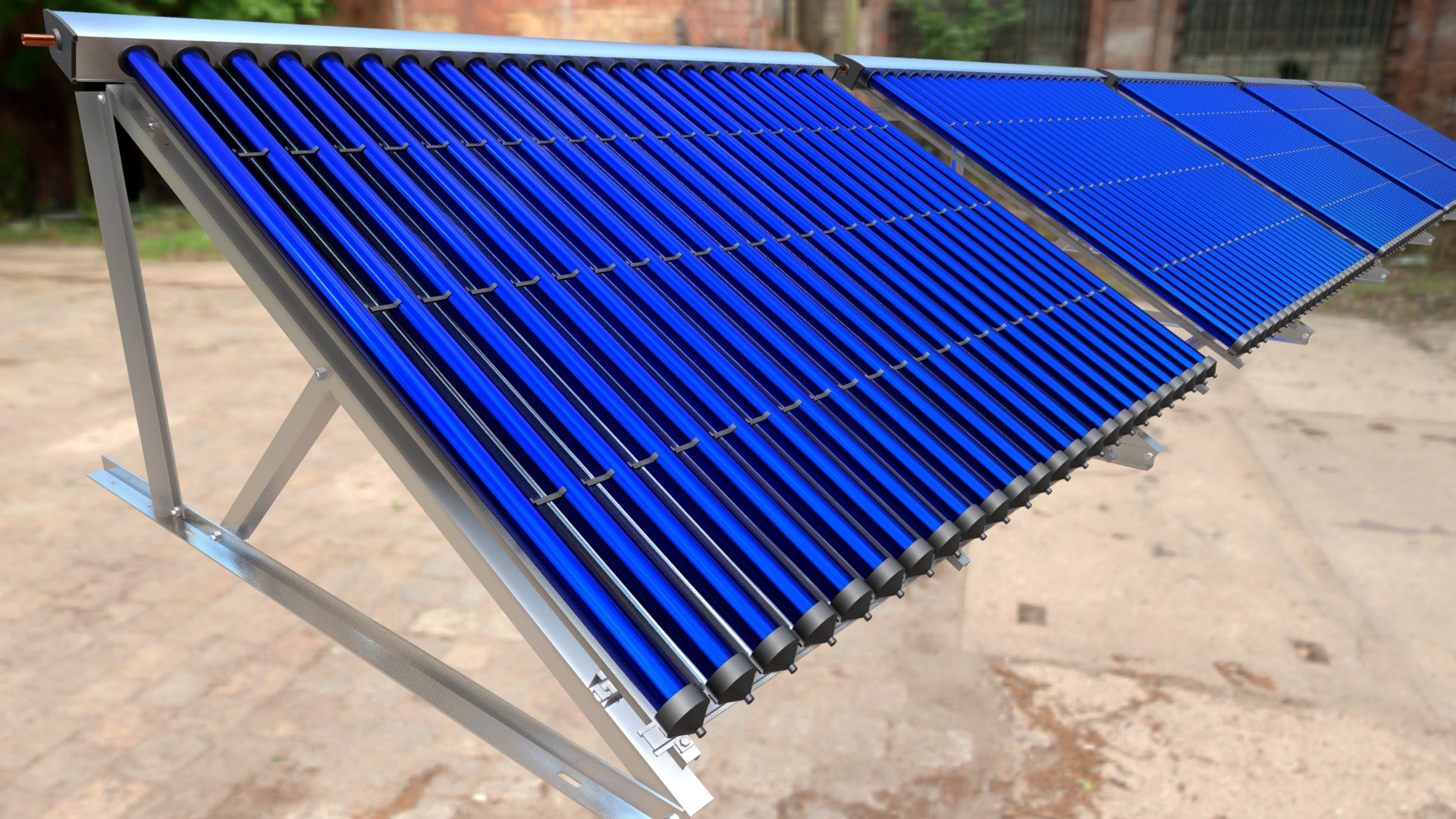 Solar Collector Modules 5x - 3D model by kaaa [15c8d20] - Sketchfab