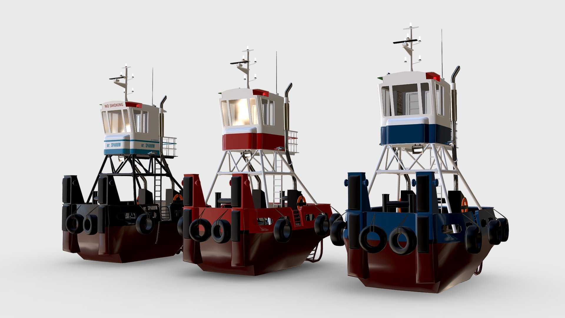 Truckable Push Boats - Buy Royalty Free 3D model by IgYerm (@IgorYerm ...