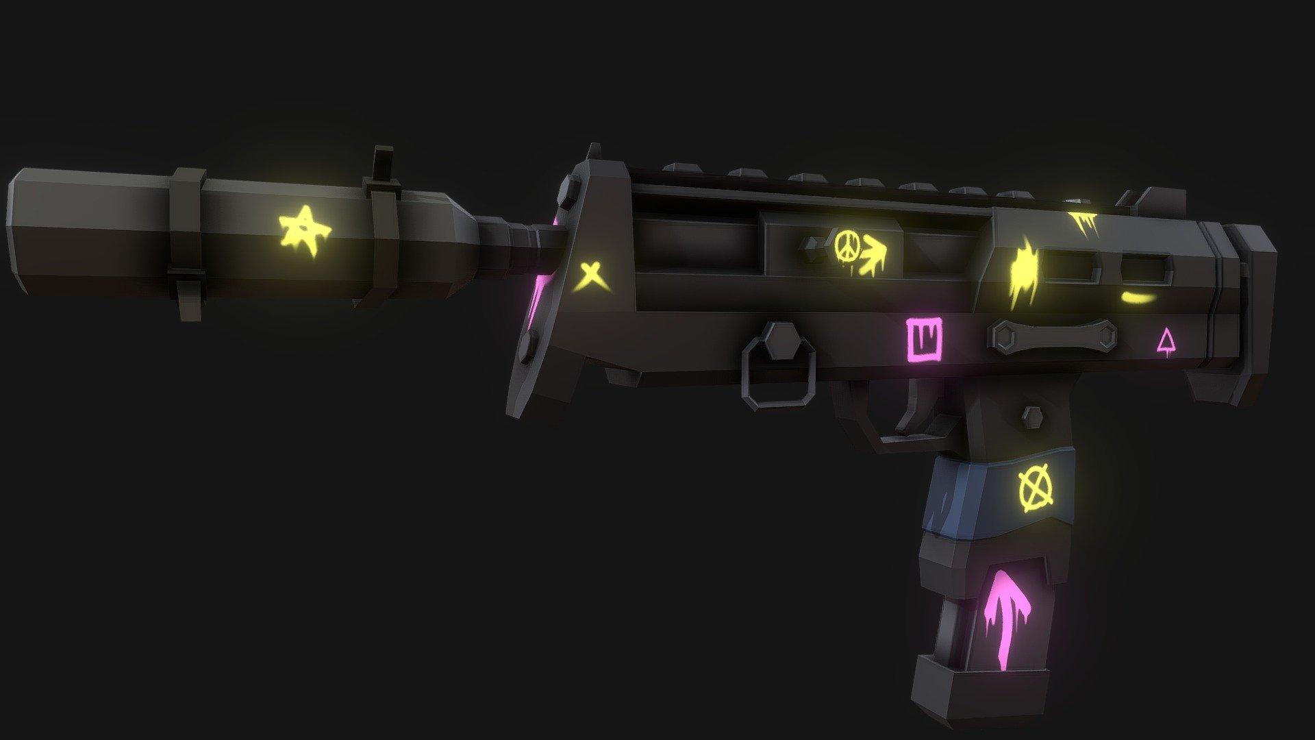 Pew-Pew SMG (Low Poly) - 3D model by Likonisa (@likonisa3D) [15d691f ...