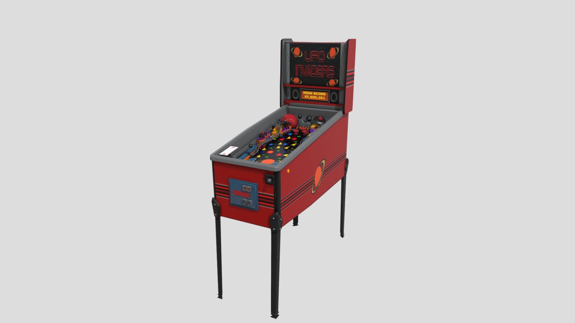 Pinball Machine - 3D model by nathanielbrenner [15d93e5] - Sketchfab