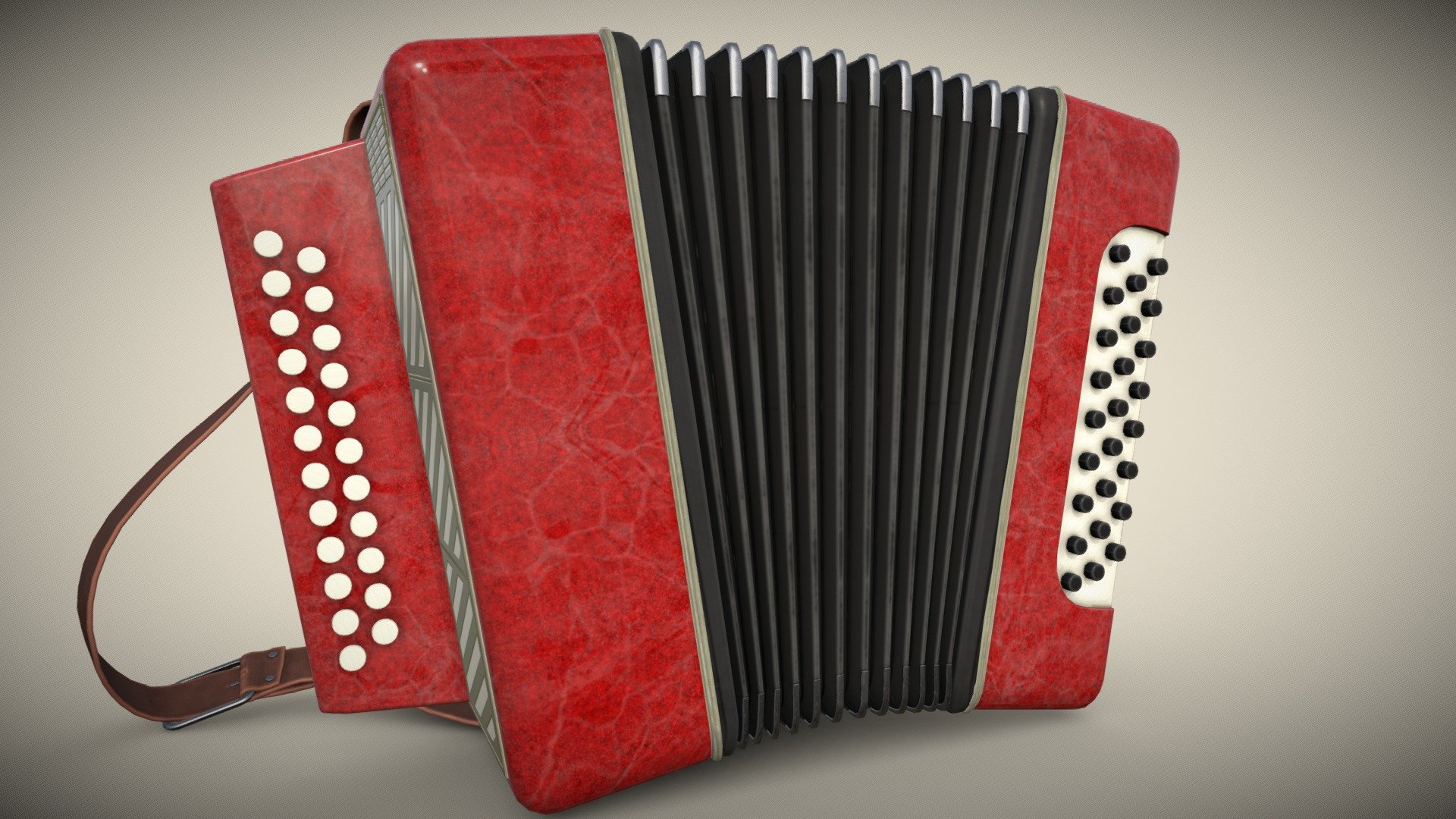 Musical instrument accordion button accordion - Buy Royalty Free 3D ...