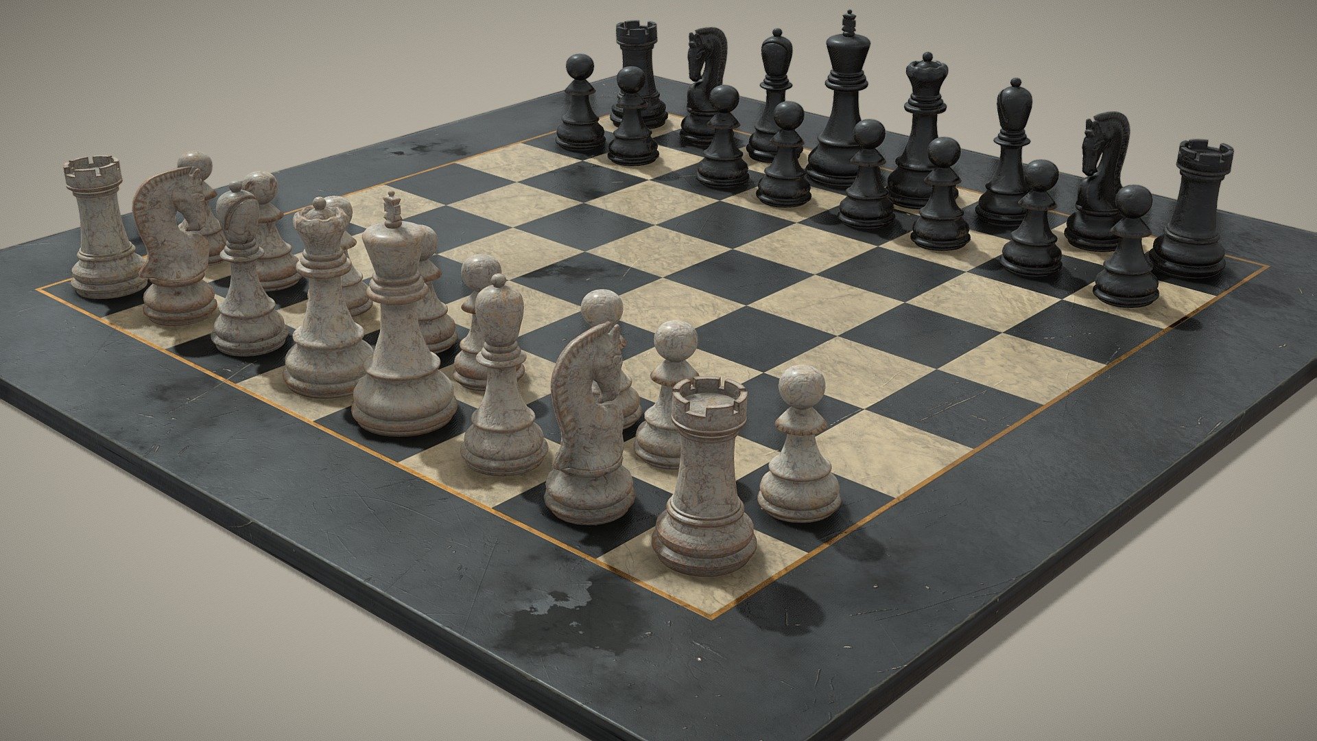Chess Set - Download Free 3D model by Maxime Gerardin (@maximegerardincontact) [15daf94] - Sketchfab