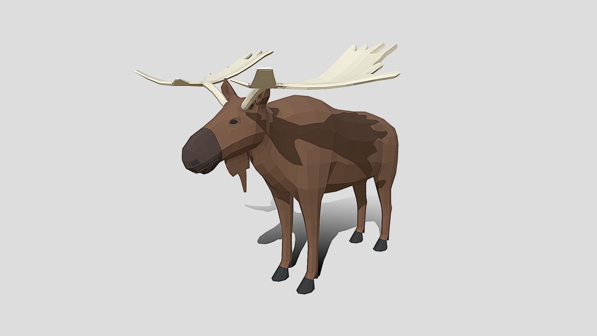 Low Poly Cartoon Moose - Buy Royalty Free 3D model by chroma3d ...