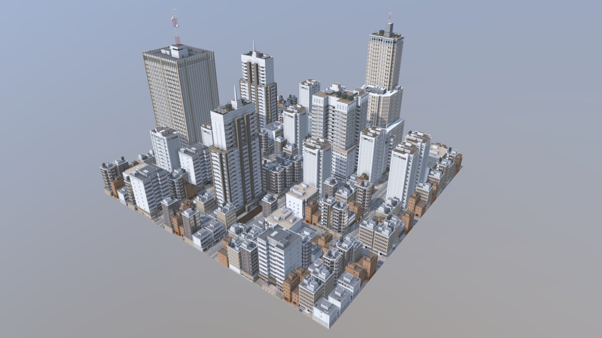 City Buildings Skyscraper New York - Buy Royalty Free 3D model by ...