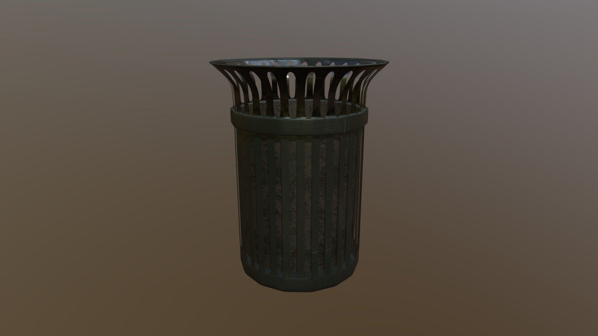 Street Trash Can – Low Poly *PBR Materials Study - Download Free 3D ...