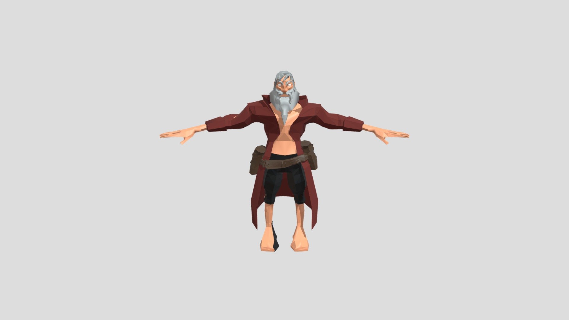 Low poly old man - Download Free 3D model by Crazy Pinguin (@david ...