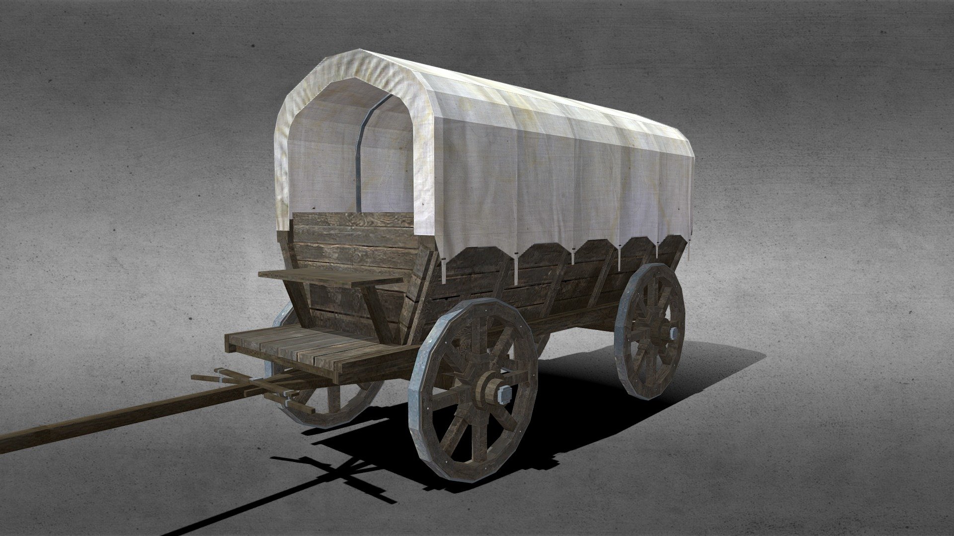 Covered Wagon with Coal Bin (Minecraft Model) - 3D model by chabArt ...