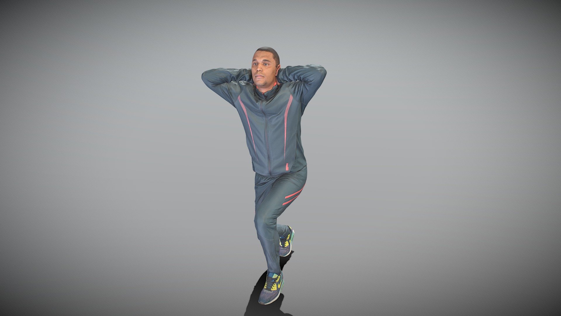 Young man in sportswear doing exercise 375 - Buy Royalty Free 3D model ...