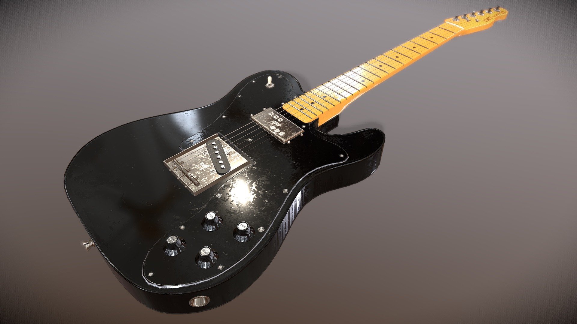 Telecaster Custom - Black & Maple - 3D model by CRV Conglomerate ...